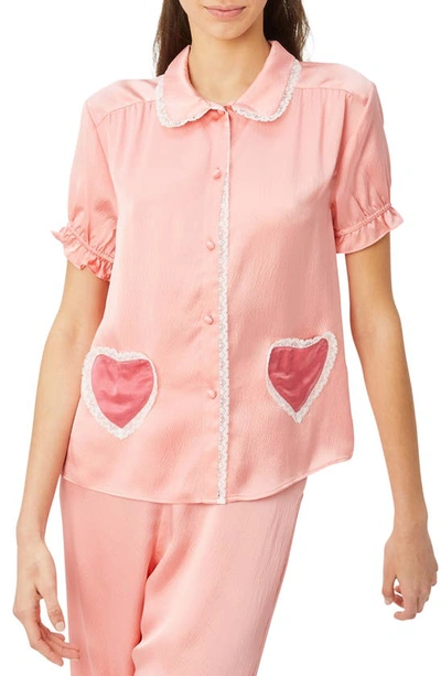 Morgan Lane Lovie And Margo Appliquéd Lace Trimmed Hammered Silk