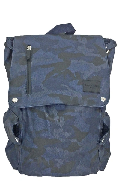 Duchamp Flapover Camo Backpack In Navy | ModeSens