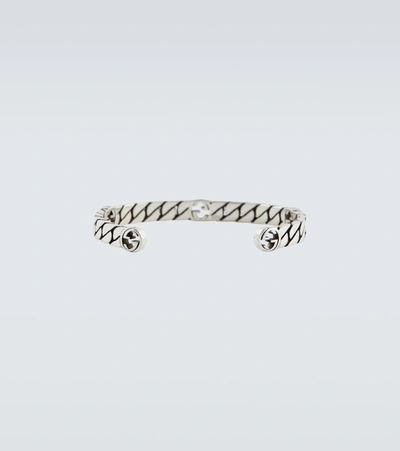 Gucci Sterling Silver Interlocking G Bracelet | ModeSens