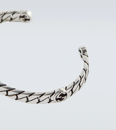 Gucci Sterling Silver Interlocking G Bracelet | ModeSens