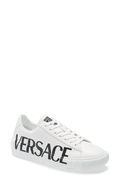 Versace Greca Logo Low Top Sneaker In White | ModeSens