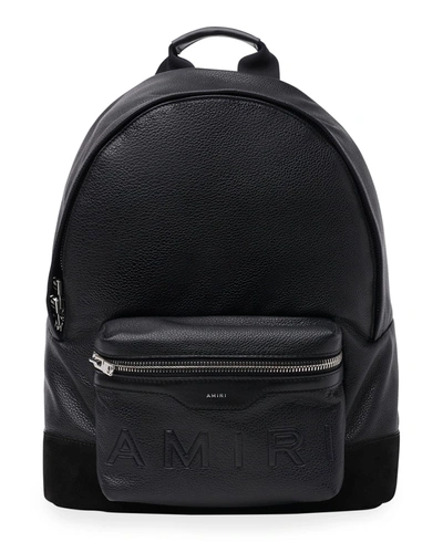 Amiri Men's Embossed Leather Backpack In Black | ModeSens