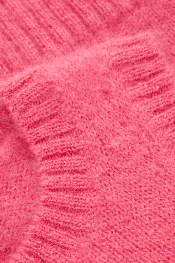 Cos Mohair Knitted Cropped Vest In Bright Pink | ModeSens