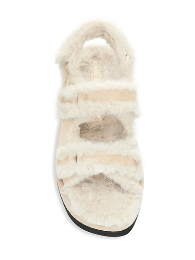 Stuart Weitzman Women's Zoe Suede & Faux Fur Platform Sandals In Black ...