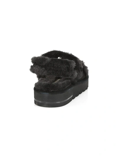 Stuart Weitzman Zoe Lift Chill Faux Fur-lined Suede Slingback Sandals ...