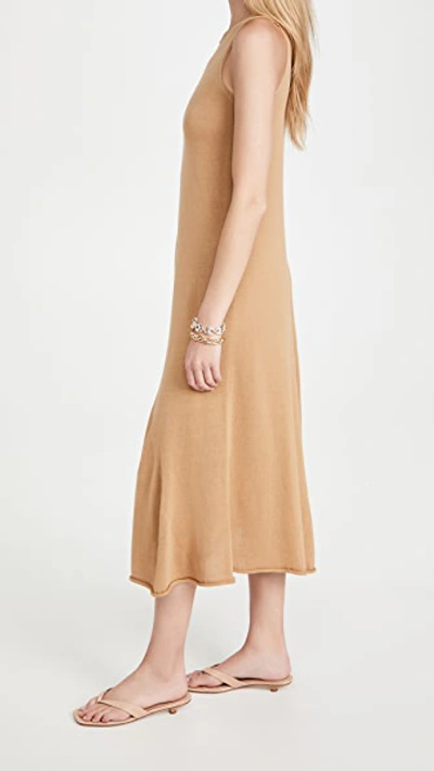 Vince Shirred Tank Maxi Dress In Pale Walnut | ModeSens