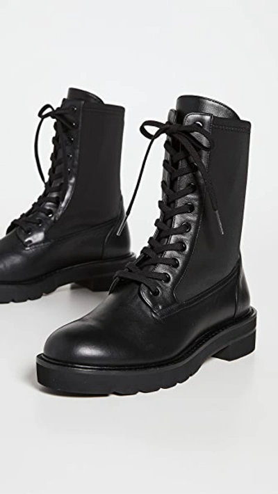 Stuart Weitzman Ande Lift Military Boots In Black | ModeSens