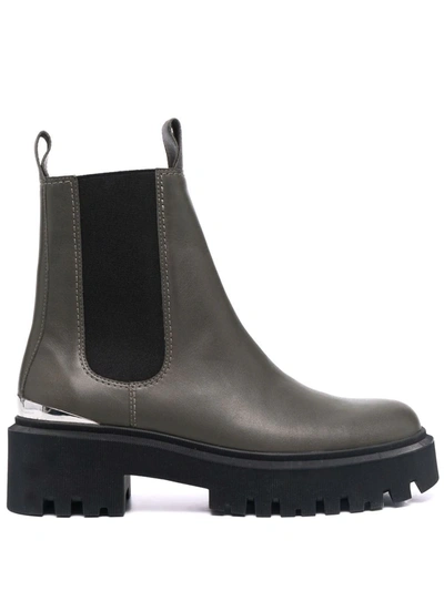 Maje Felsea Leather Chelsea Boots In Bruns | ModeSens