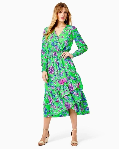 Lilly Pulitzer Cristiana Stretch Lileeze Midi Dress In Multicolor ...