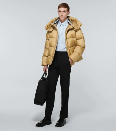 Burberry Lockwell Detachable Sleeve Down Puffer Coat In Honey | ModeSens