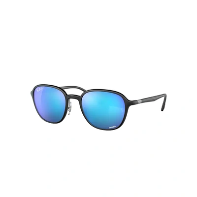 Ray Ban Rb4341ch Chromance Sunglasses Black Frame Blue Lenses Polarized ...