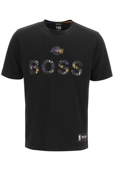 Hugo Boss X Nba Los Angeles Lakers T Basket Cotton Stretch Graphic Tee ...