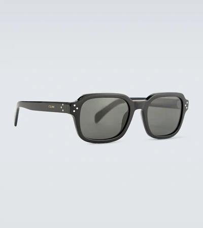 Celine Square-frame Acetate Sunglasses In Shiny Black/smoke | ModeSens