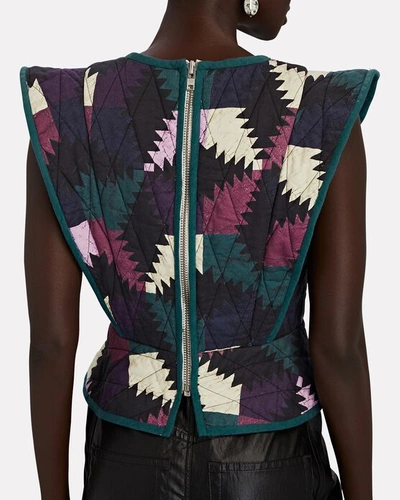 Isabel Marant Étoile Hakari Quilted Patchwork Vest In Multi | ModeSens