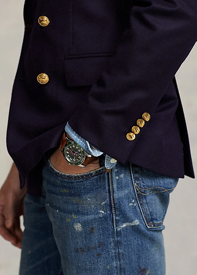 Ralph Lauren The Iconic Doeskin Blazer In Navy Mb | ModeSens