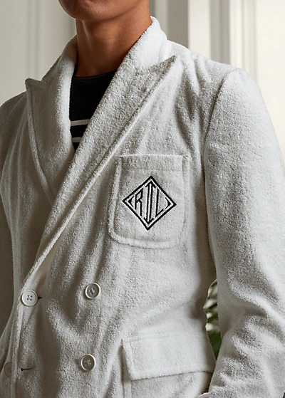 Polo Ralph Lauren Hadley Monogram Terry Blazer In White | ModeSens