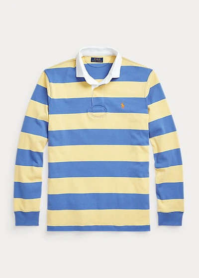 Polo Ralph Lauren The Iconic Rugby Shirt In Deep Blue/campus Yellow ...