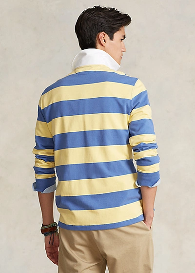 Polo Ralph Lauren The Iconic Rugby Shirt In Deep Blue/campus Yellow ...