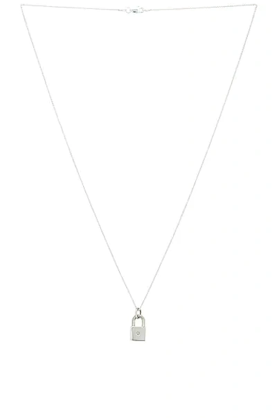 Hatton Labs Sterling Silver Padlock Diamond Necklace | ModeSens