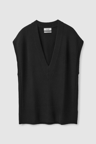 Cos Pure Cashmere Knitted Vest In Black | ModeSens