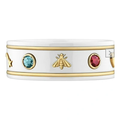 Pre owned Gucci Icon Ceramic Ring In Gold ModeSens