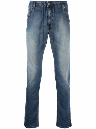 Diesel Krooley Drawstring Tapered Jeans In 01 | ModeSens