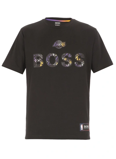 Hugo Boss X Nba Los Angeles Lakers T Basket Cotton Stretch Graphic Tee ...