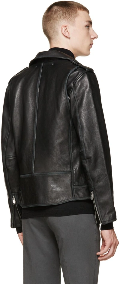 Marc By Marc Jacobs Black Leather Martin Jacket | ModeSens