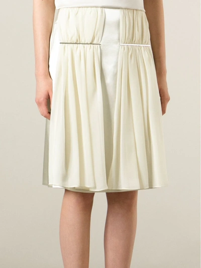 Christopher Kane Ruched Detail Skirt In White | ModeSens