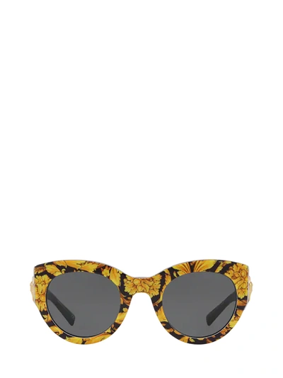 Versace Ve4353 Baroque Yellow / Black Sunglasses | ModeSens