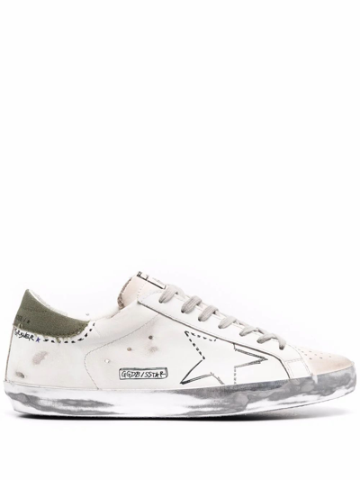 Golden Goose Mens White Leather Sneakers | ModeSens