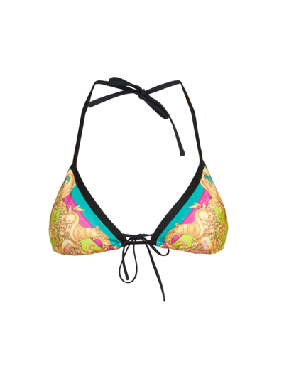 Versace Medusa Renaissance Bikini Top In Mauvelous Citron | ModeSens