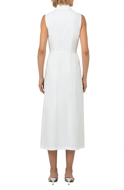 Akris Cotton Stretch Poplin Apron Shirtdress In Ecru | ModeSens