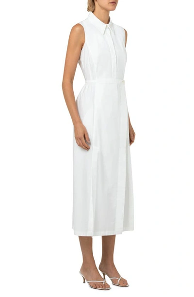 Akris Cotton Stretch Poplin Apron Shirtdress In Ecru | ModeSens