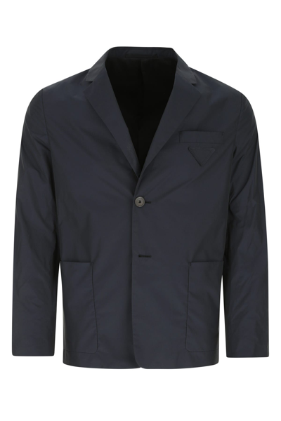Prada Navy Blue Polyester Blazer Blue Uomo 52 | ModeSens