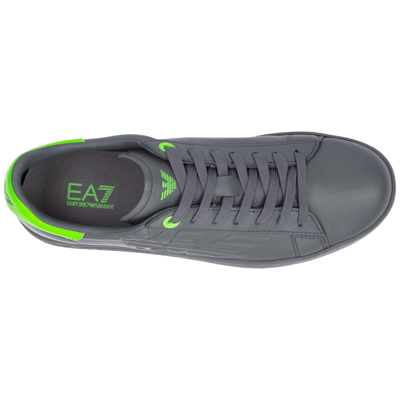 Ea7 Men's Shoes Leather Trainers Sneakers Classic New Cc In Grey | ModeSens