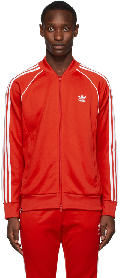 Adidas Originals Red Primeblue Adicolor Classics Sst Track Jacket In ...
