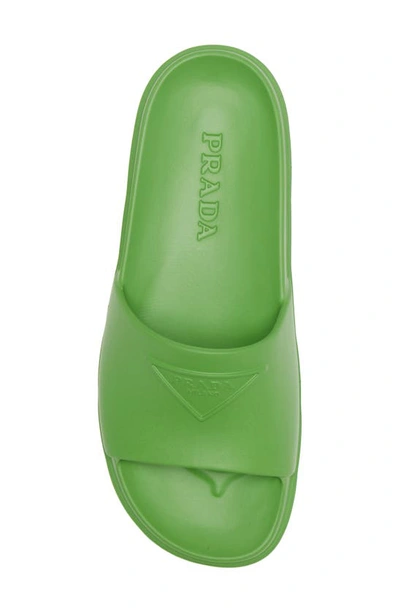 Prada Logo Slide Sandal In Mela | ModeSens