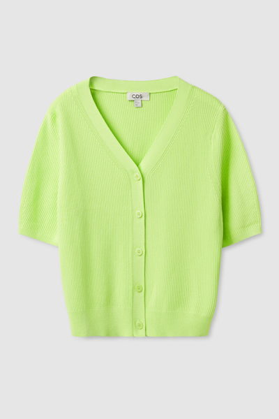 Cos Short-sleeve Cardigan In Yellow | ModeSens