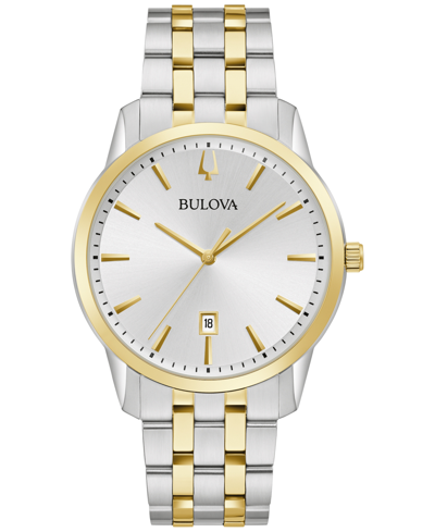 Bulova Men's Sutton Two-tone Stainless Steel Bracelet Watch 40mm In Two ...