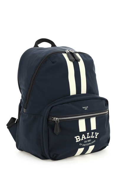 Bally Nylon Fixie Convertible Backpack In Blue,white | ModeSens