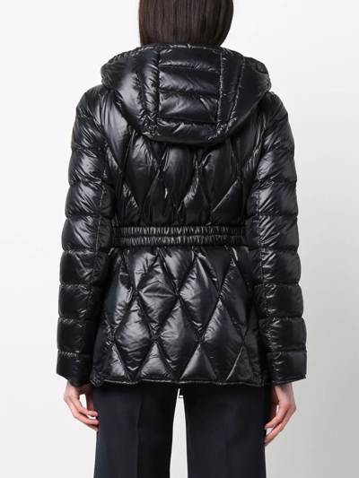 Moncler Diamond-quilt Hooded Jacket In Black | ModeSens