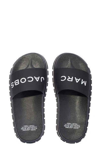 Marc Jacobs The Slide Rubber Slides In Black | ModeSens