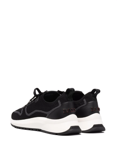 Bally 30mm Davyn Knit & Leather Sneakers In Black | ModeSens
