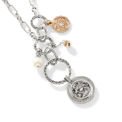 John Hardy Moon Door Amulet Keyring Necklace In Silver/gold | ModeSens