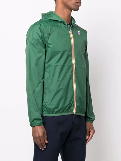 K-way Logo-patch Hooded Jacket In Green | ModeSens