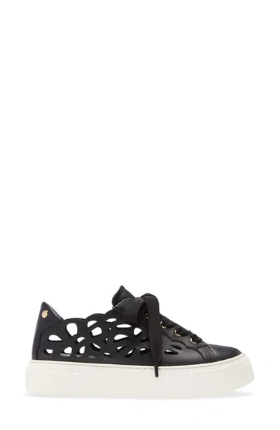Agl Attilio Giusti Leombruni Laser-cut Leather Sneakers In Black | ModeSens