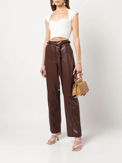 Jonathan Simkhai Women's Dasha Vegan Leather Straight-leg Pants In ...