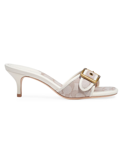 Coach Margot Jacquard Sandals In Chalk Stone | ModeSens