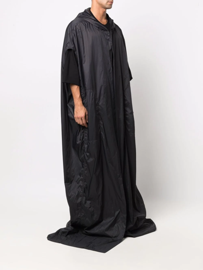 Rick Owens Peter Hooded Cloak In Black | ModeSens